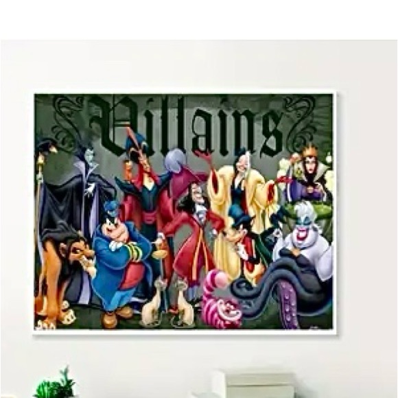 Disney | Art | Canvas Poster Disney Villains Poster 6 X 24 Multicolor ...